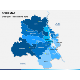 Delhi Map for PowerPoint and Google Slides - PPT Slides