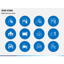 Desk Icons for PowerPoint and Google Slides - PPT Slides