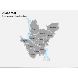 Dhaka Map for PowerPoint and Google Slides - PPT Slides