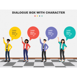 Dialogue Box with Character for PowerPoint and Google Slides - PPT Slides