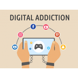 Digital Addiction PowerPoint and Google Slides Template - PPT Slides
