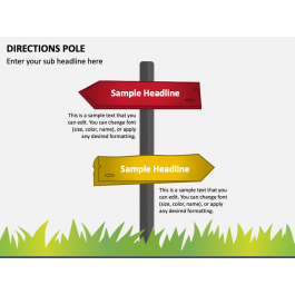 Directions Pole for PowerPoint and Google Slides - PPT Slides