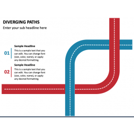 Diverging Paths PowerPoint and Google Slides Template - PPT Slides