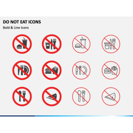 Do Not Eat Icons for PowerPoint and Google Slides - PPT Slides