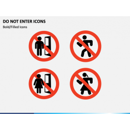 Do Not Enter Icons for PowerPoint and Google Slides - PPT Slides