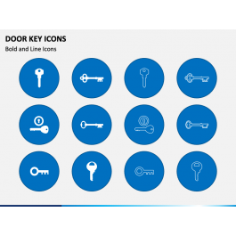 Door Key Icons for PowerPoint and Google Slides - PPT Slides