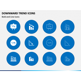 Downward Trend Icons for PowerPoint and Google Slides - PPT Slides