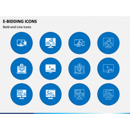 E-Bidding Icons for PowerPoint and Google Slides - PPT Slides