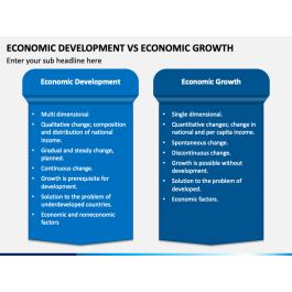 Economic Development Vs Economic Growth PowerPoint Template - PPT Slides