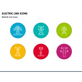 Electric Line Icons for PowerPoint and Google Slides - PPT Slides