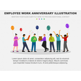 Employee Work Anniversary Illustration for PowerPoint and Google Slides