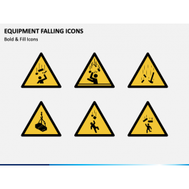 Equipment Falling Icons for PowerPoint and Google Slides - PPT Slides