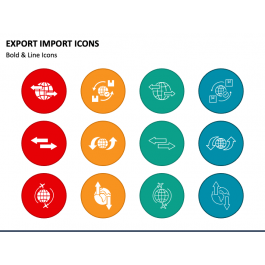 Export Import Icons for PowerPoint and Google Slides - PPT Slides