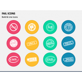 Fail Icons for PowerPoint and Google Slides - PPT Slides