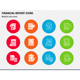 Financial Report Icons for PowerPoint and Google Slides - PPT Slides
