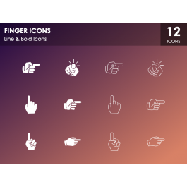 Finger Icons for PowerPoint and Google Slides - PPT Slides