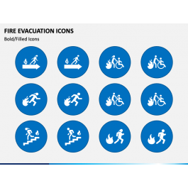 Fire Evacuation Icons for PowerPoint and Google Slides - PPT Slides