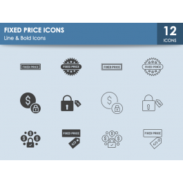 Fixed Price Icons for PowerPoint and Google Slides - PPT Slides