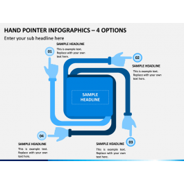 Hand Pointer Infographics - 4 Options PowerPoint Slide