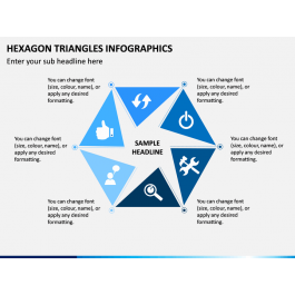 PowerPoint Hexagon Triangles Infographics