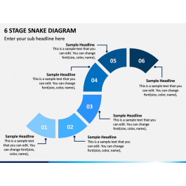 6 Stage Snake Diagram PPT Slide