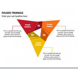 Folded Triangle PowerPoint Template - PPT Slides