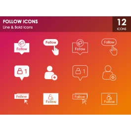 Follow Icons for PowerPoint and Google Slides - PPT Slides