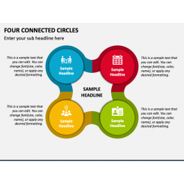 Four Connected Circles PowerPoint Template and Google Slides Theme