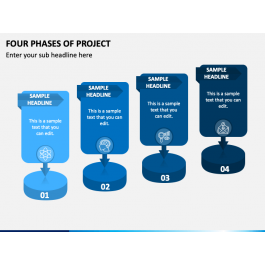 Four Phases of Project PowerPoint Template - PPT Slides