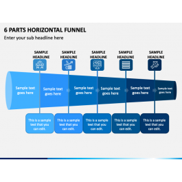 Free 6 Parts Horizontal Funnel for PowerPoint and Google Slides - PPT ...
