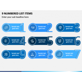 Free 9 Numbered List Items for PowerPoint and Google Slides - PPT Slides