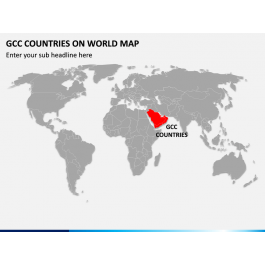 PowerPoint GCC Countries on World Map