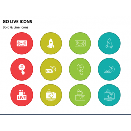 Go Live Icons for PowerPoint and Google Slides - PPT Slides
