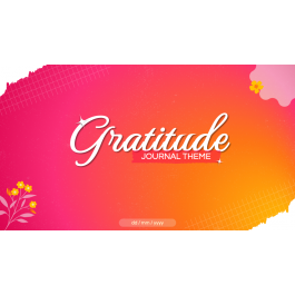 Gratitude Journal Theme for PowerPoint and Google Slides - PPT Slides