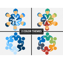 Group Circle (Circular People) PowerPoint and Google Slides Template ...