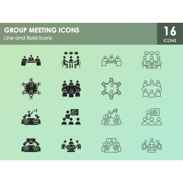 Group Meeting Icons for PowerPoint and Google Slides
