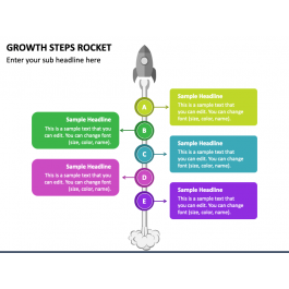 Growth Steps Rocket PowerPoint and Google Slides Template - PPT Slides