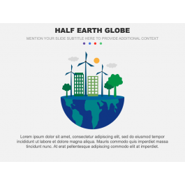 Half Earth Globe for PowerPoint and Google Slides