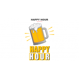 Happy Hour Illustration for PowerPoint and Google Slides - PPT Slides