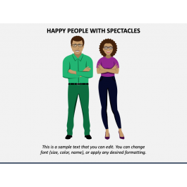 Free - Happy People with Spectacles Illustration for PowerPoint and ...