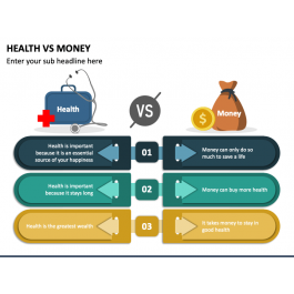Health Vs Money PowerPoint and Google Slides Template - PPT Slides