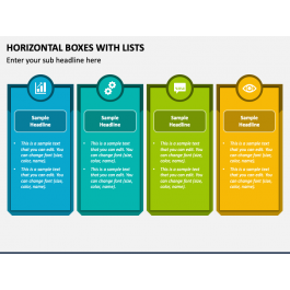 Horizontal Boxes With Lists PowerPoint and Google Slides Template - PPT ...