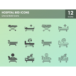Hospital Bed Icons for PowerPoint and Google Slides - PPT Slides