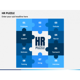 HR Puzzle PowerPoint and Google Slides Template - PPT Slides