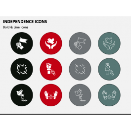 Independence Icons for PowerPoint and Google Slides - PPT Slides
