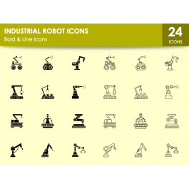 Industrial Robot Icons for PowerPoint and Google Slides