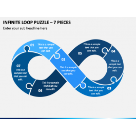 Infinite Loop Puzzle - 7 Pieces PowerPoint Template and Google Slides Theme