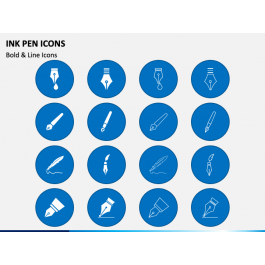 Ink Pen Icons for PowerPoint and Google Slides - PPT Slides