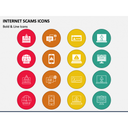 Internet Scams Icons for PowerPoint and Google Slides - PPT Slides