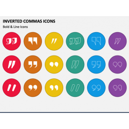 Inverted Commas Icons for PowerPoint and Google Slides - PPT Slides